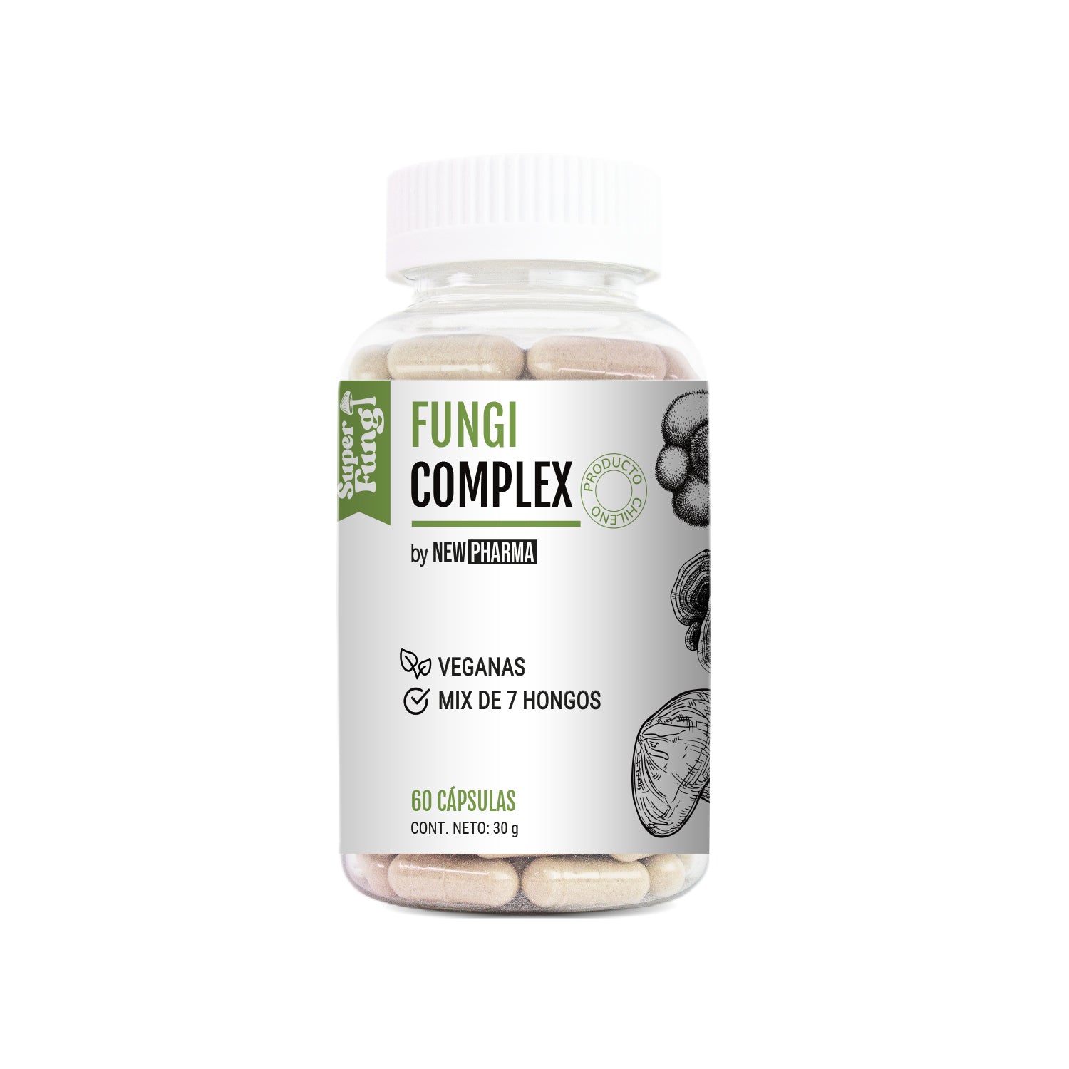 Fungi Complex de NewPharma | Cápsulas con 7 Hongos Funcionales