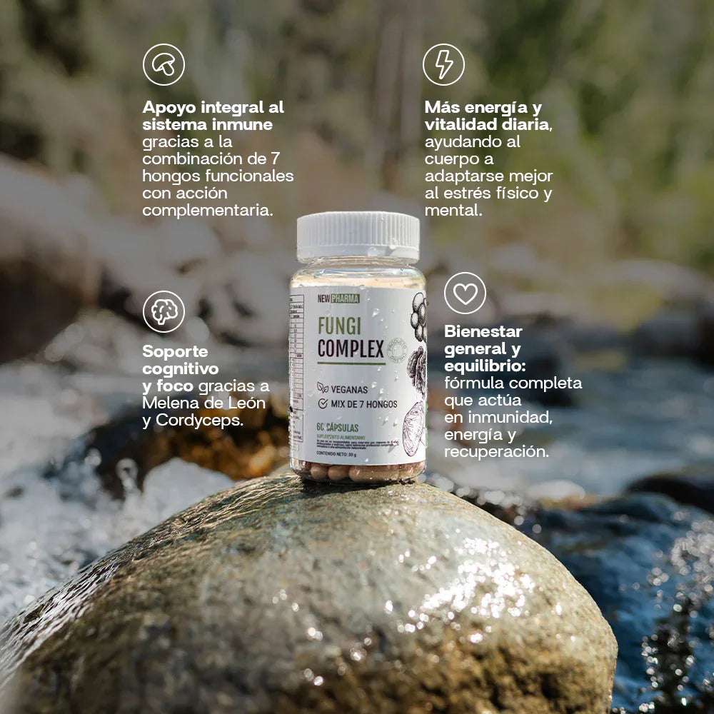 Fungi Complex de NewPharma | Cápsulas con 7 Hongos Funcionales